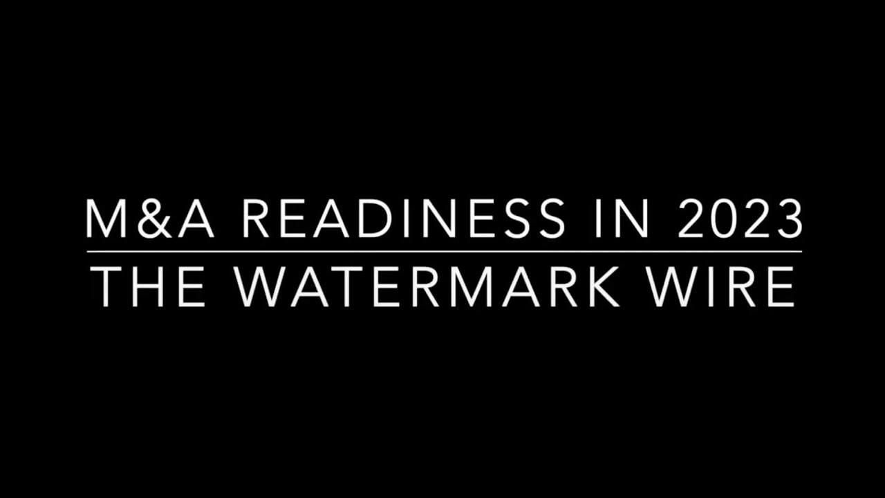 M&A Readiness in 2023 – M&A Wire Video - Watermark Advisors